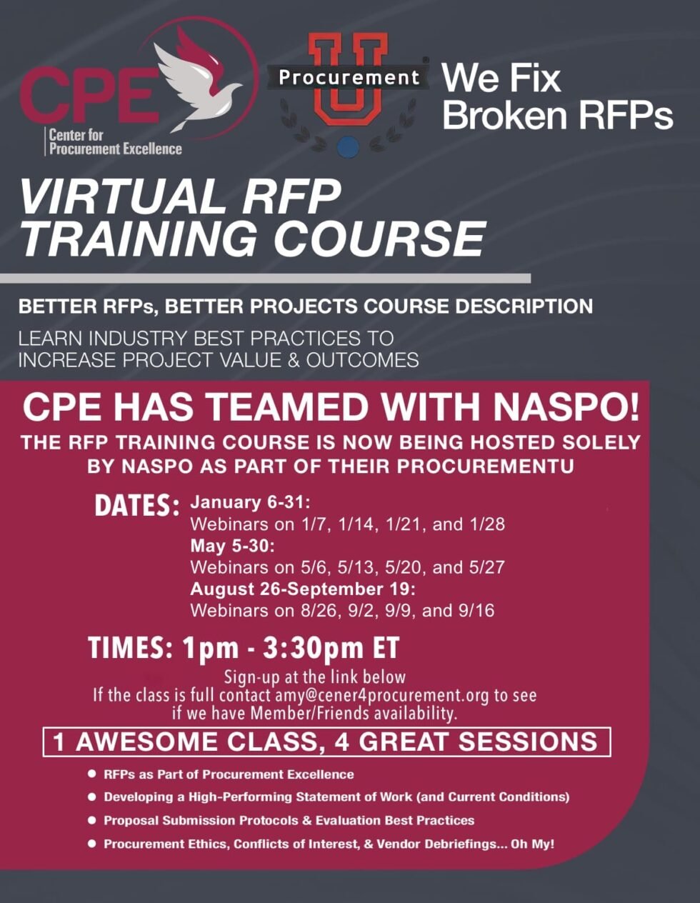 RFP Training Course - Center for Procurement Excellence